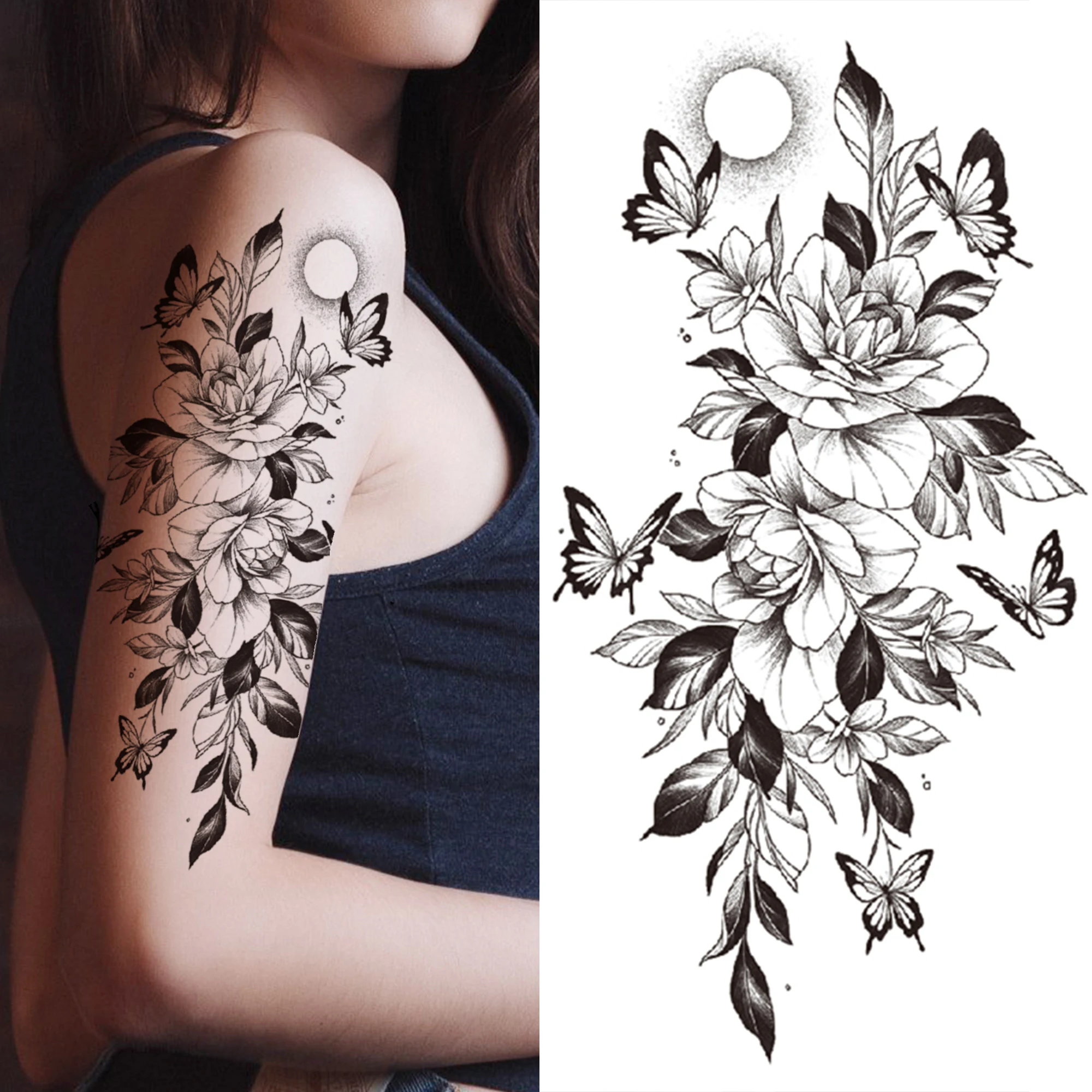 Butterfly Half Sleeve Tattoos Women