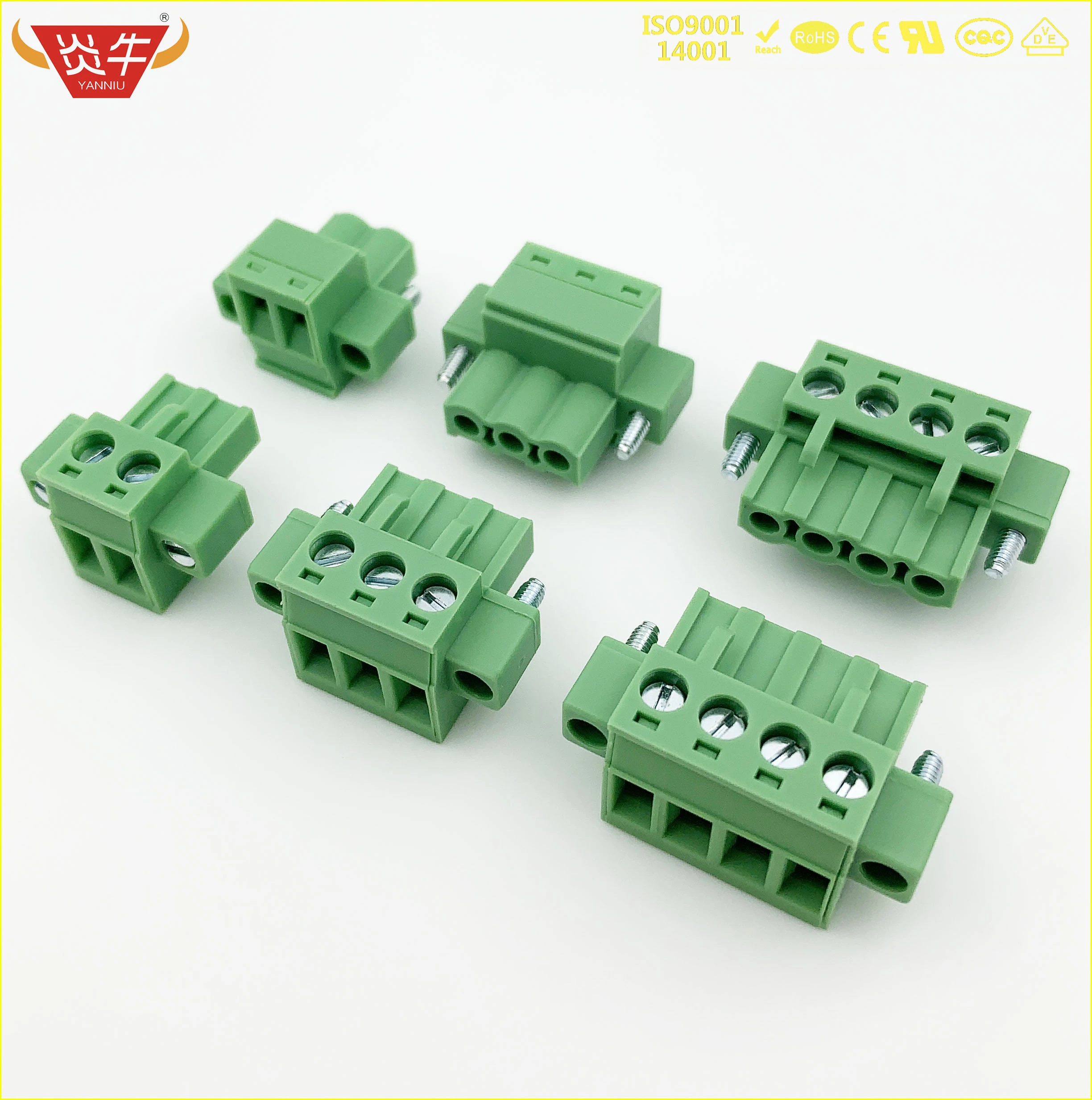 Kf2edgkfm 5.08 2p ~ 12p Pcb Connector Plug-in Terminal Block 2edgkfm 5.08mm 2pin ~ 12pin Mstbt 2 ...