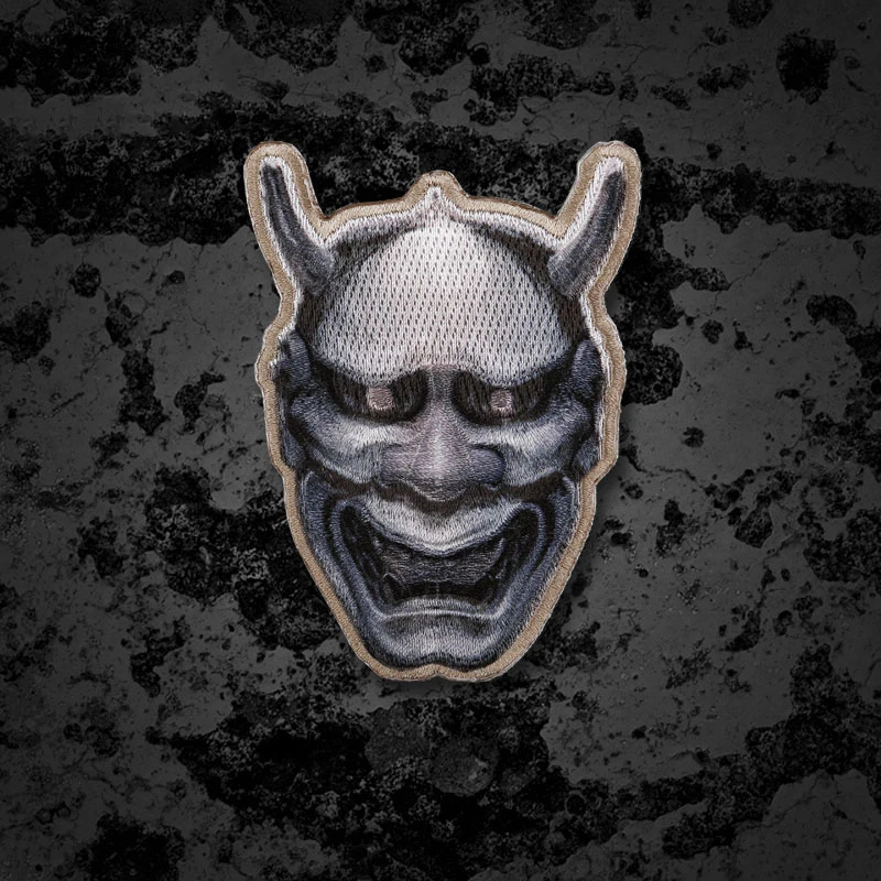Prajna-Heat-Printed-Patches-Japan-Hannya-Mask-Warrior-Skull-Badges-For ...