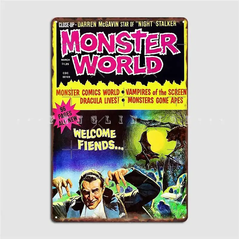 Canavarlar-d-nya-Poster-Metal-plak-duvar-klasik-duvar-plak-duvar-resmi ...