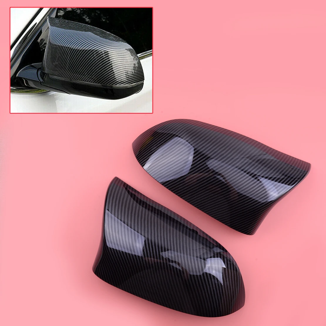 2Pcs 51167365113 Side Rearview Mirror Cover Cap 51167365114 Fit For BMW ...