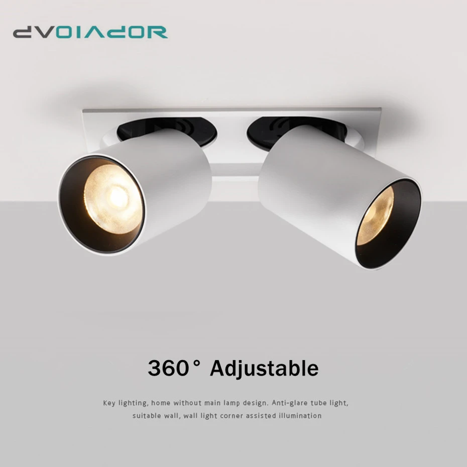 Double Head Led Spot Lights Embedded Ceiling Lamp 24w 20w 14w Living ...