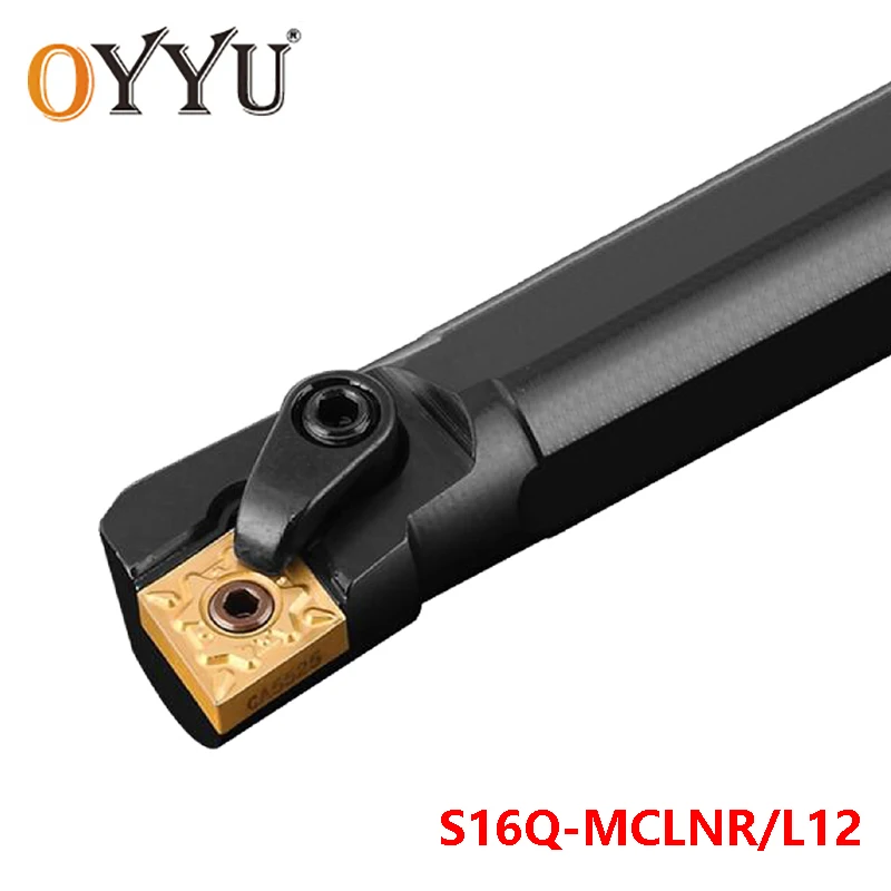 OYYU 16mm MCLNR MCLNL S16Q MCLNR12 S16Q MCLNL12 Suporte de ferramenta de torneamento interno ...
