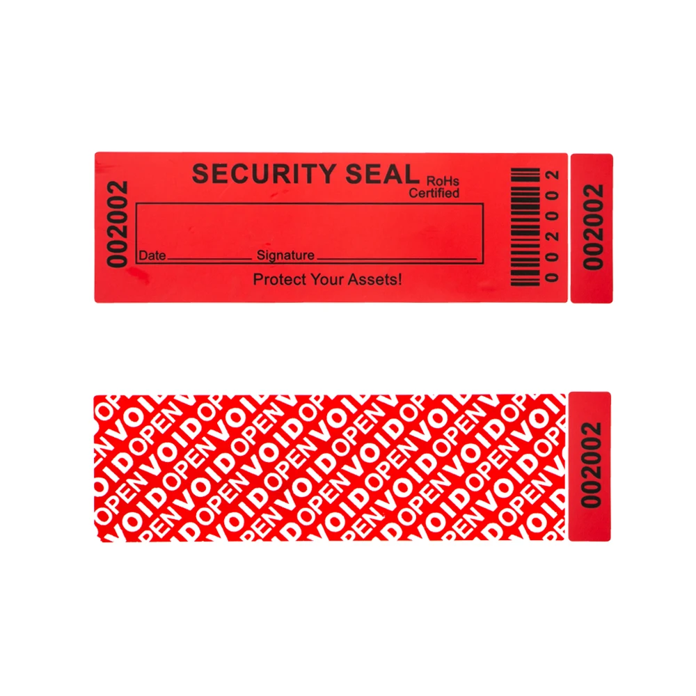 100% Total Transfer Tamper Evident Labels Security Warranty Void ...
