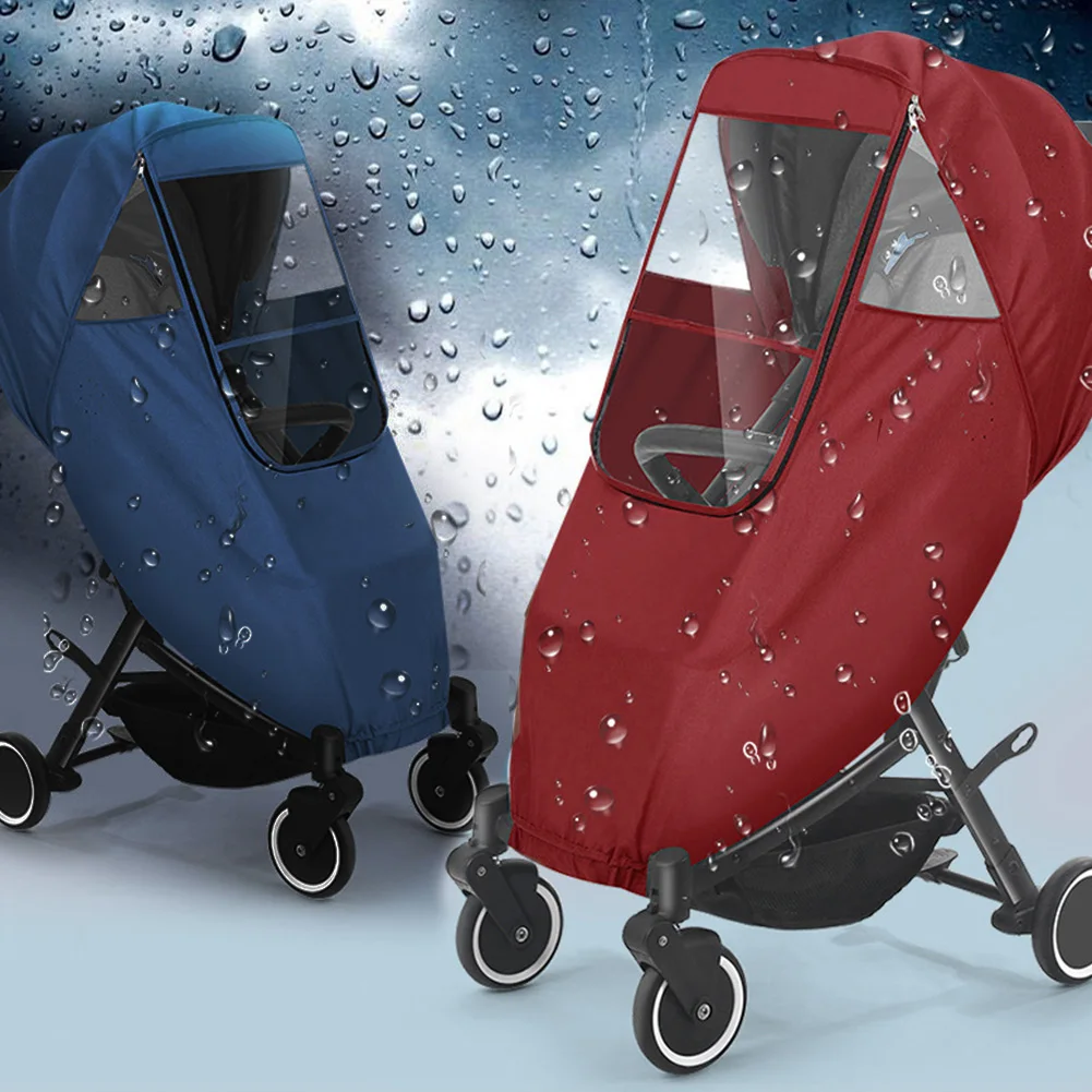 Universal Waterproof Stroller Rain Cover Transparent Wind Dust Shield ...