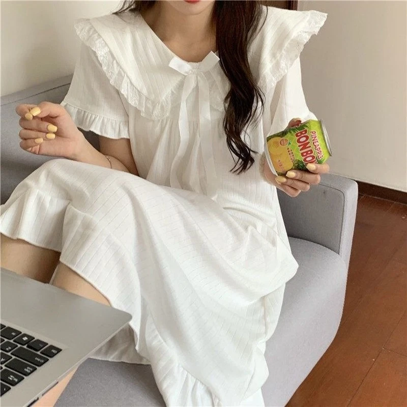 Sleep Dress Japanese Princess Style Room Wear for Girls Women Spring ...