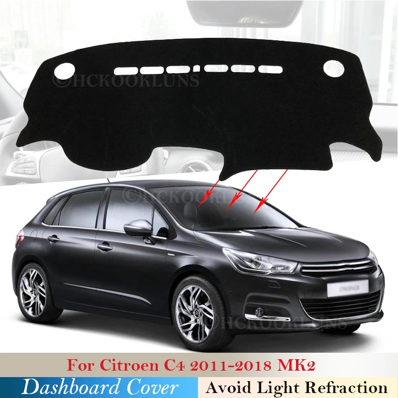 Dashboard Cover Protective Pad for Citroen C4 2011~2018 MK2 Car ...