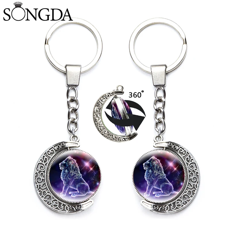 12 Zodiac Signs Constellation Keychain Leo Libra Scorpio Sagittarius ...