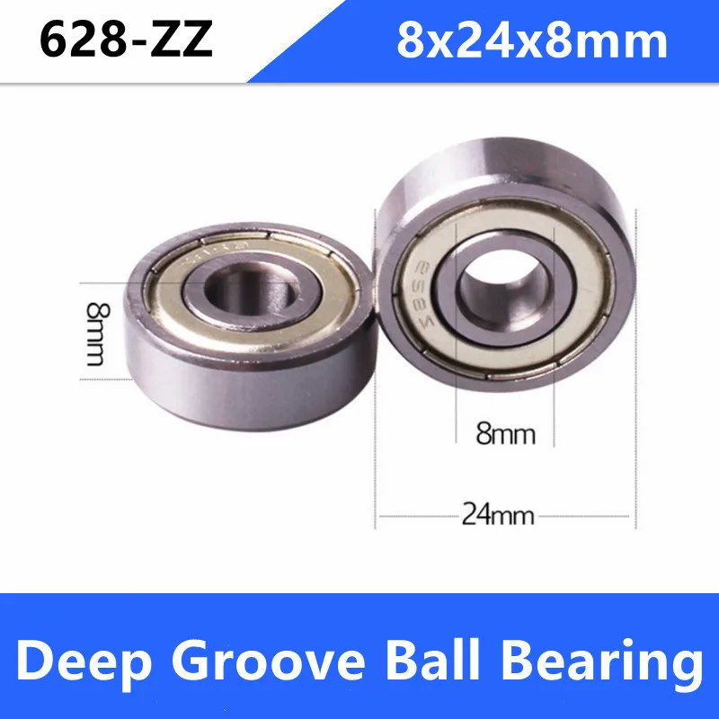 50pcs High Quality 628zz Miniature Ball Bearing 628 628z 628-2z ...