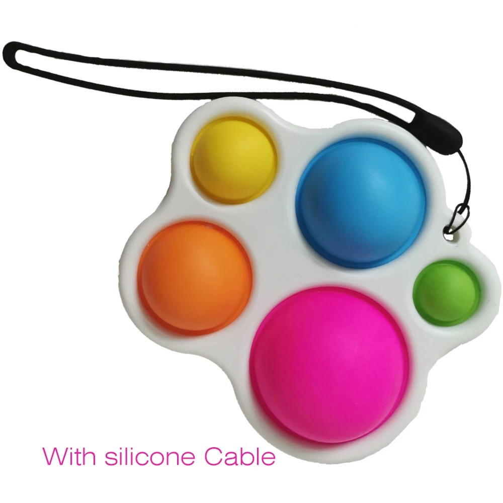 Random Color Fidget Toys Keychain Simple Dimple Stress Antistress ...