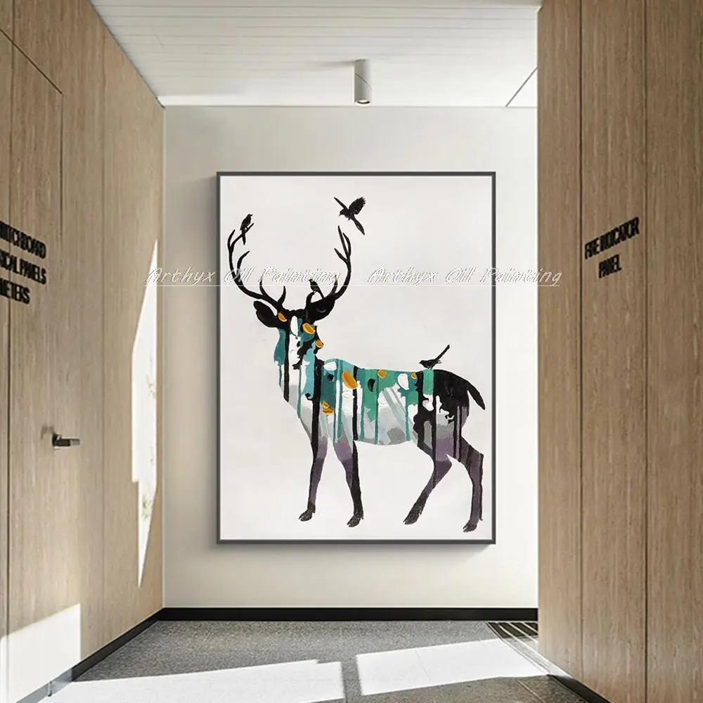 Abstract Elk Paintings