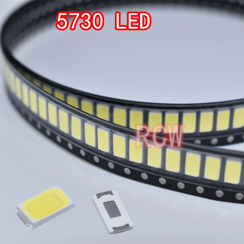 100pcs 5630/5730 CW/WW 0.5W 150Ma 50 55lm 6500K White Light SMD 5730 ...