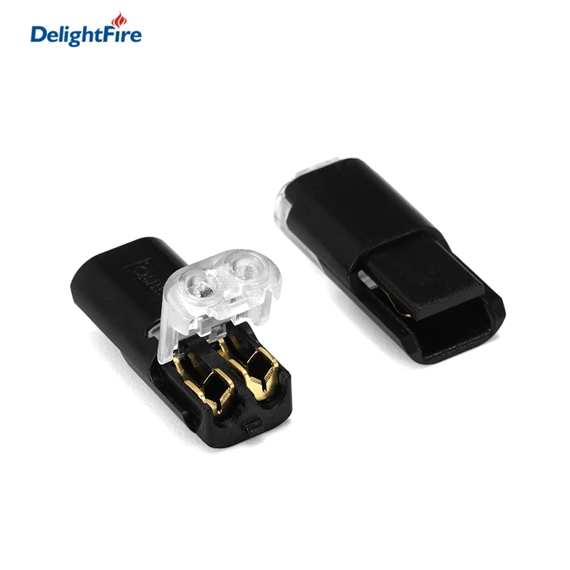 2pin Wire Connector Pluggable Quick Splice Electrical Cable Crimp ...