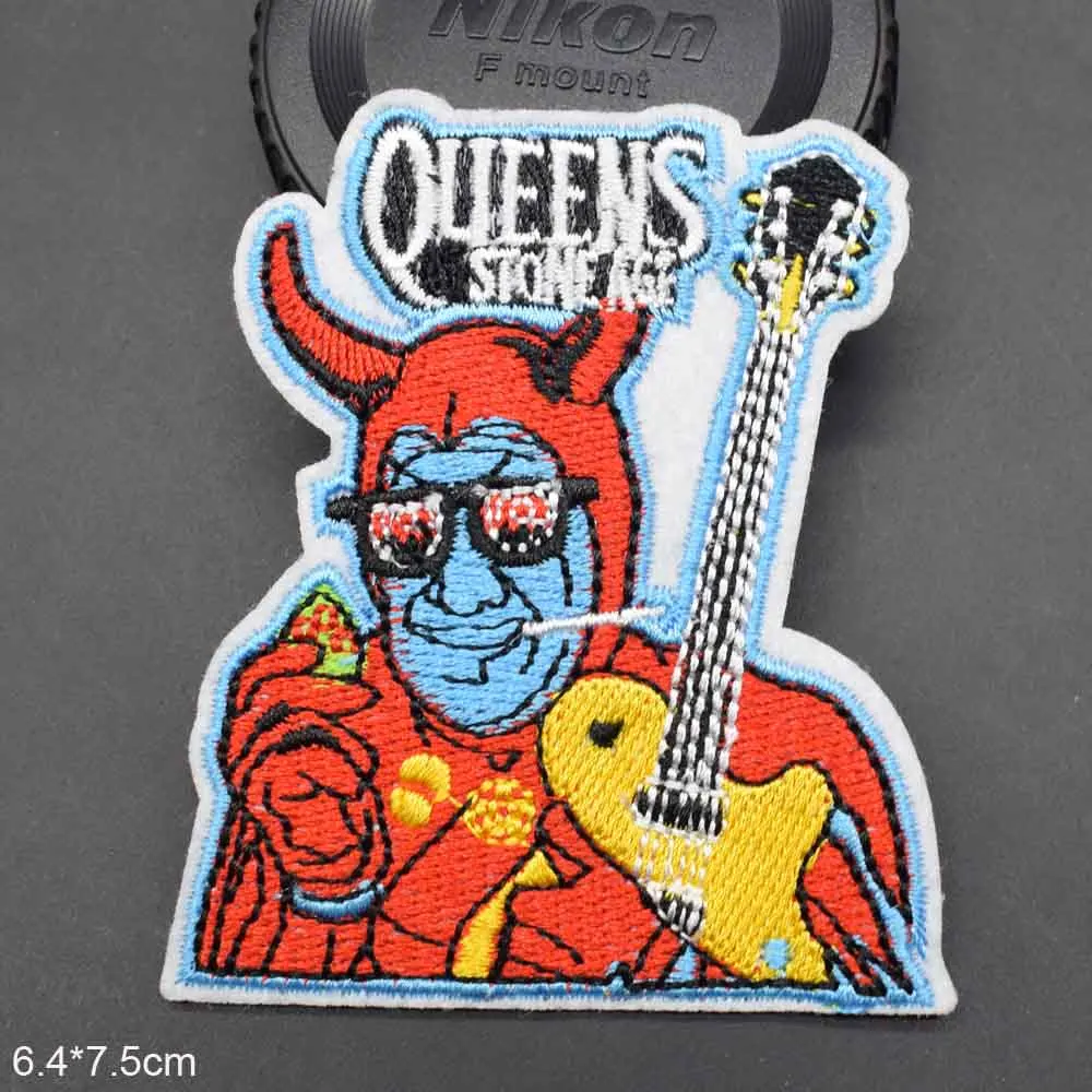 Queen With Guitar Music Iron On Embroidered Clothes Patches For ...