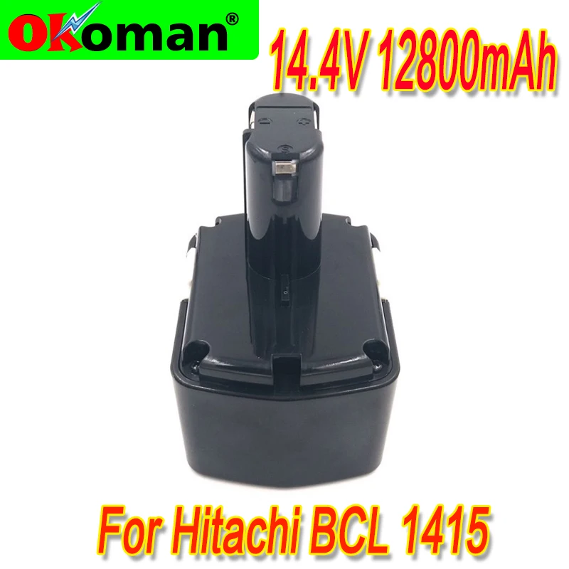 Rechargeable Power Tool Battery for Hitachi 14.4V 12800mAh NI MH for DS14DVF3 EB1414S EB1412S ...