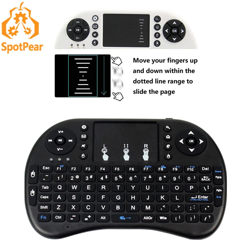 Teclado sem fio raspberry pi mini com mouse sensível ao toque|raspberry ...