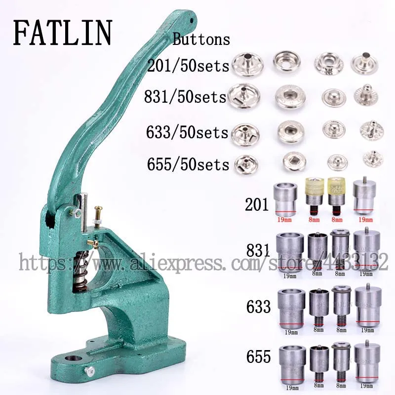 Hand Punch Press Machine For Eyelet Grommet Dies Double Cap Rivets Dies ...