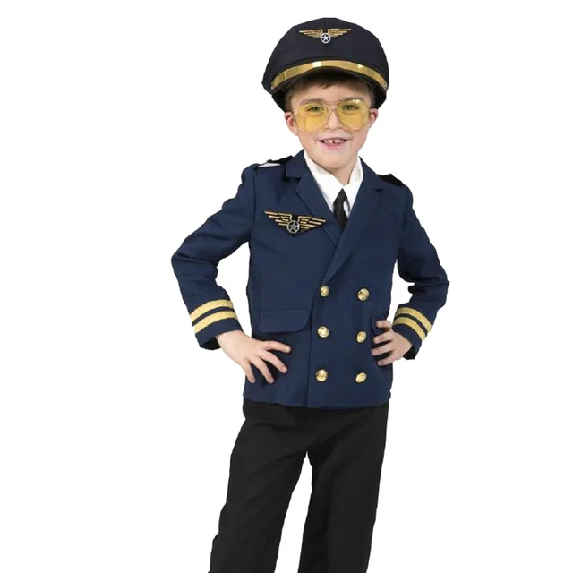 Aircraft Captain’s Uniform Cosplay The Pilots Party Boy Girl 3-9years ...