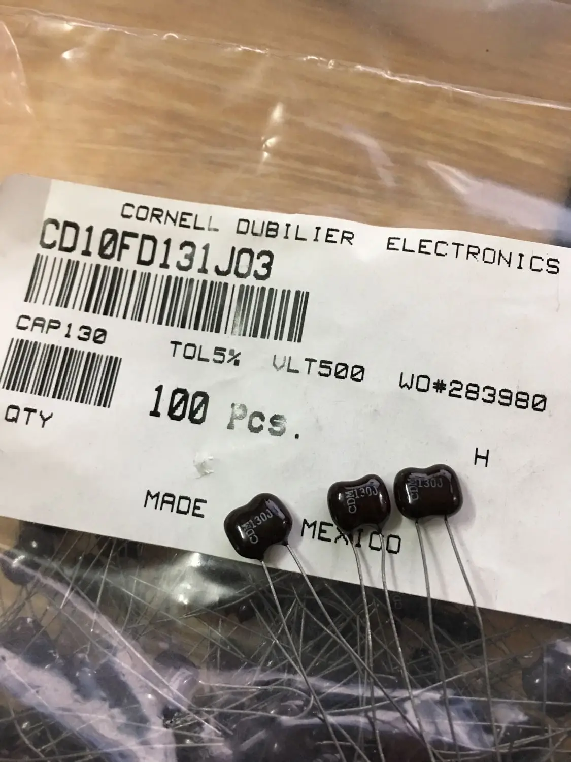 20PCS-50PCS-CD10FD131J03-500V130PF-generation-500v150PF-500V100PF-CDM ...