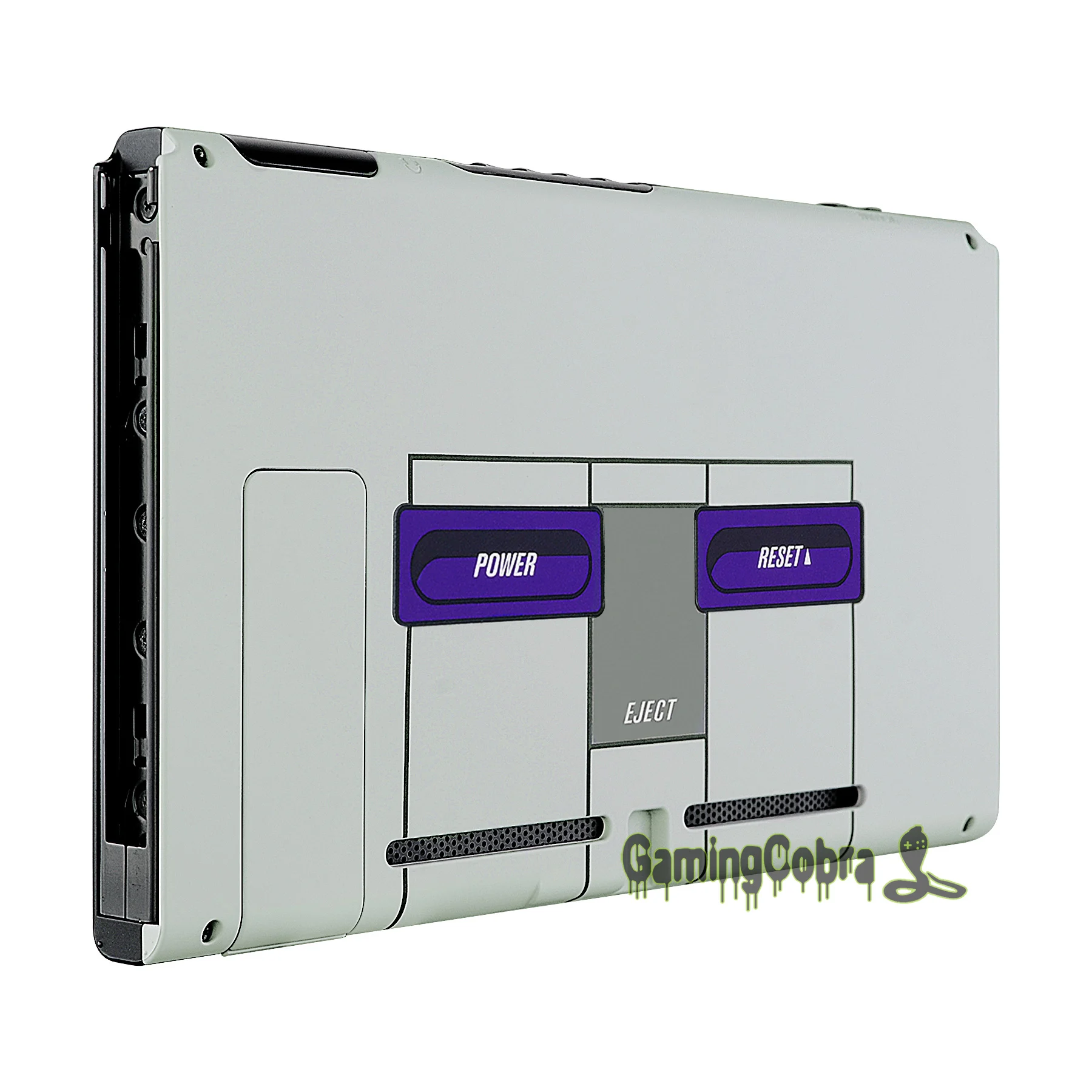 eXtremeRate Soft Touch Grip Classics SNES Style Console Back Plate DIY ...