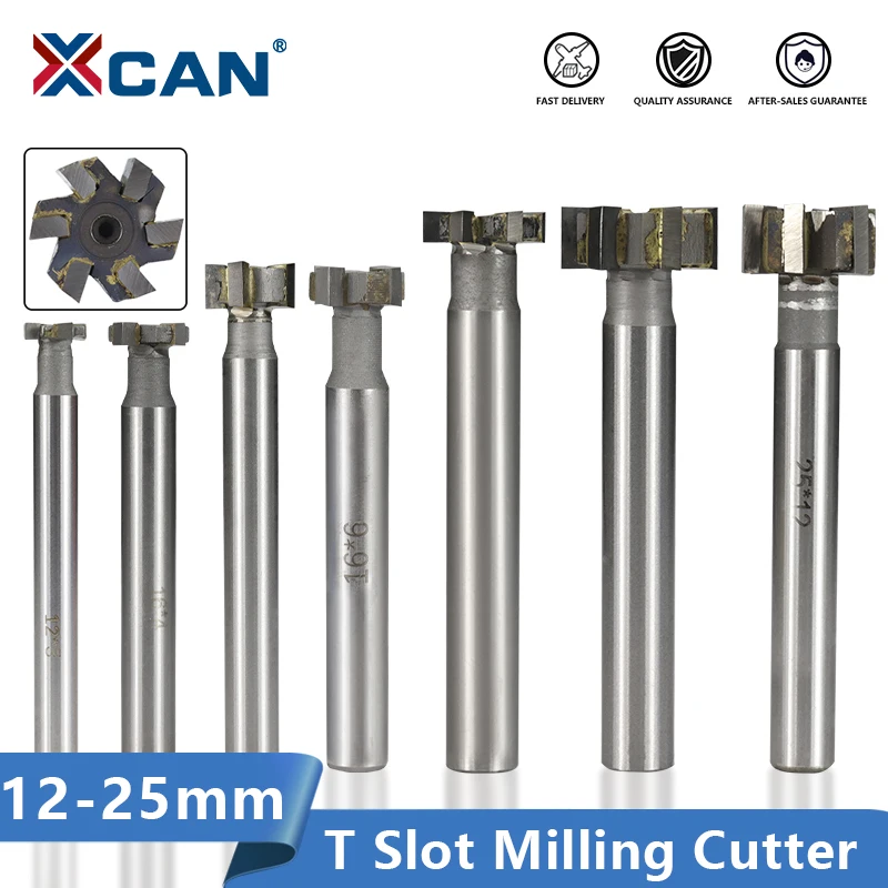 Xcan T Slot Milling Cutter 12-25mm Alloy Rough Inserted Straight Shank ...