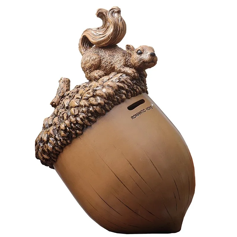 [MGT]Cute squirrel piggy bank premium resin piggy bank children coin ...