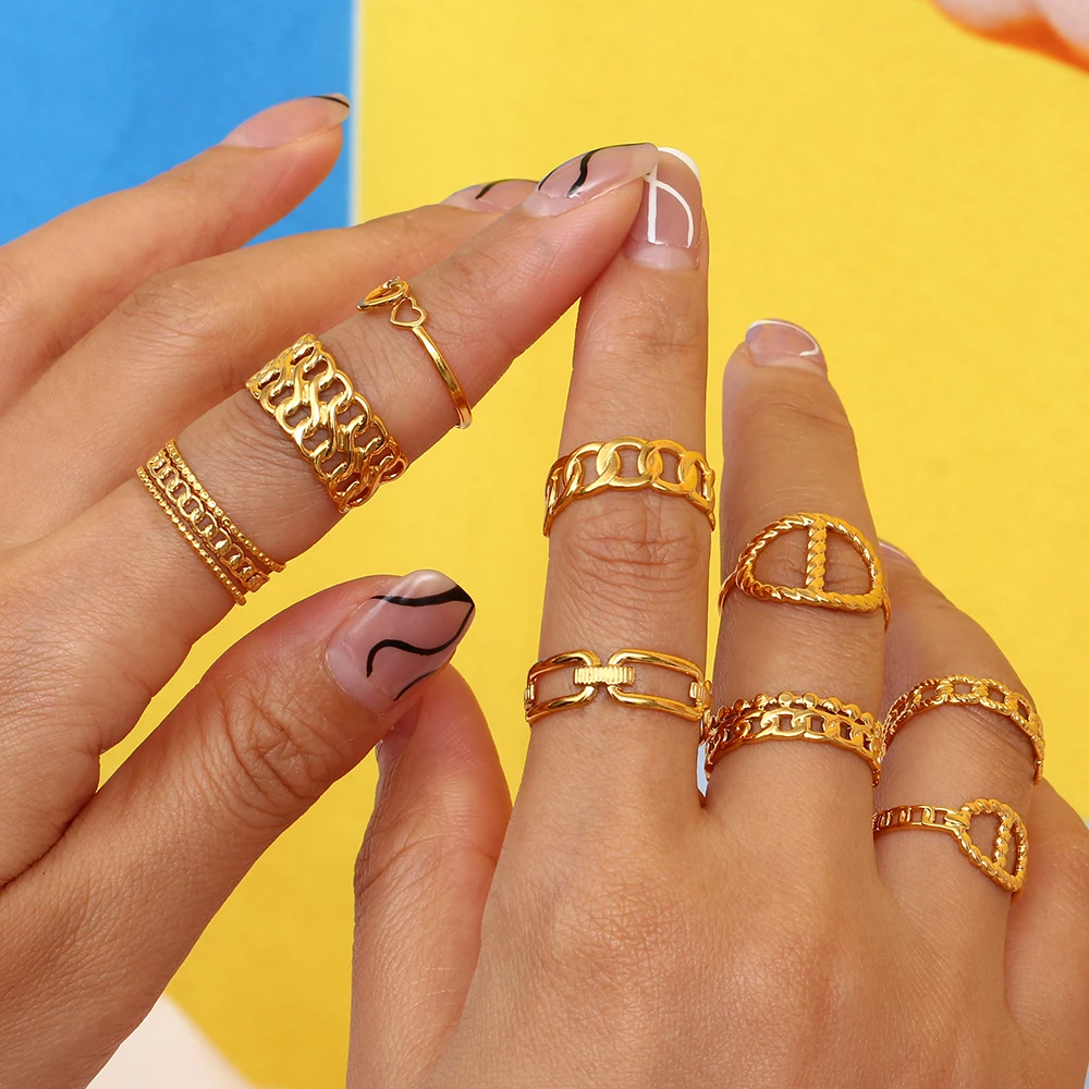 2021 New Adjustable Resizable Water Resistant Stainless Steel Ring ...