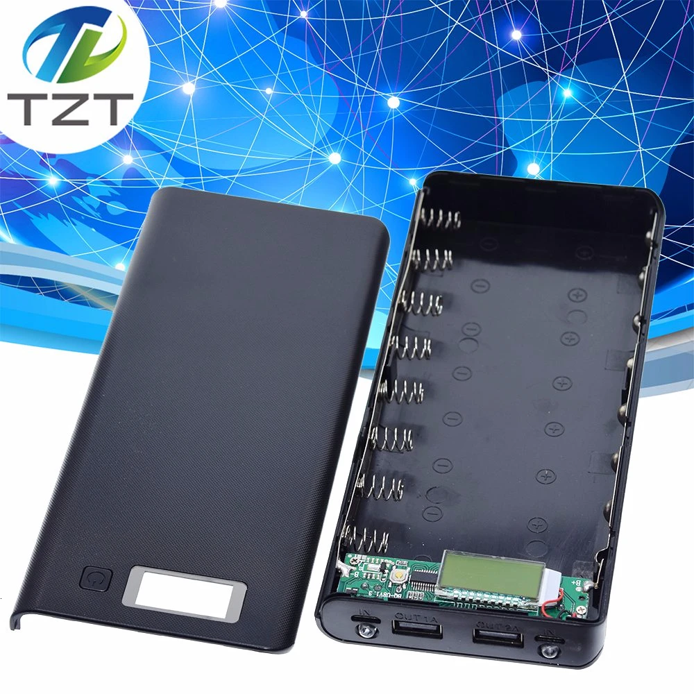 5V Dual USB 8*18650 Power Bank Battery Box Mobile Phone Charger DIY ...