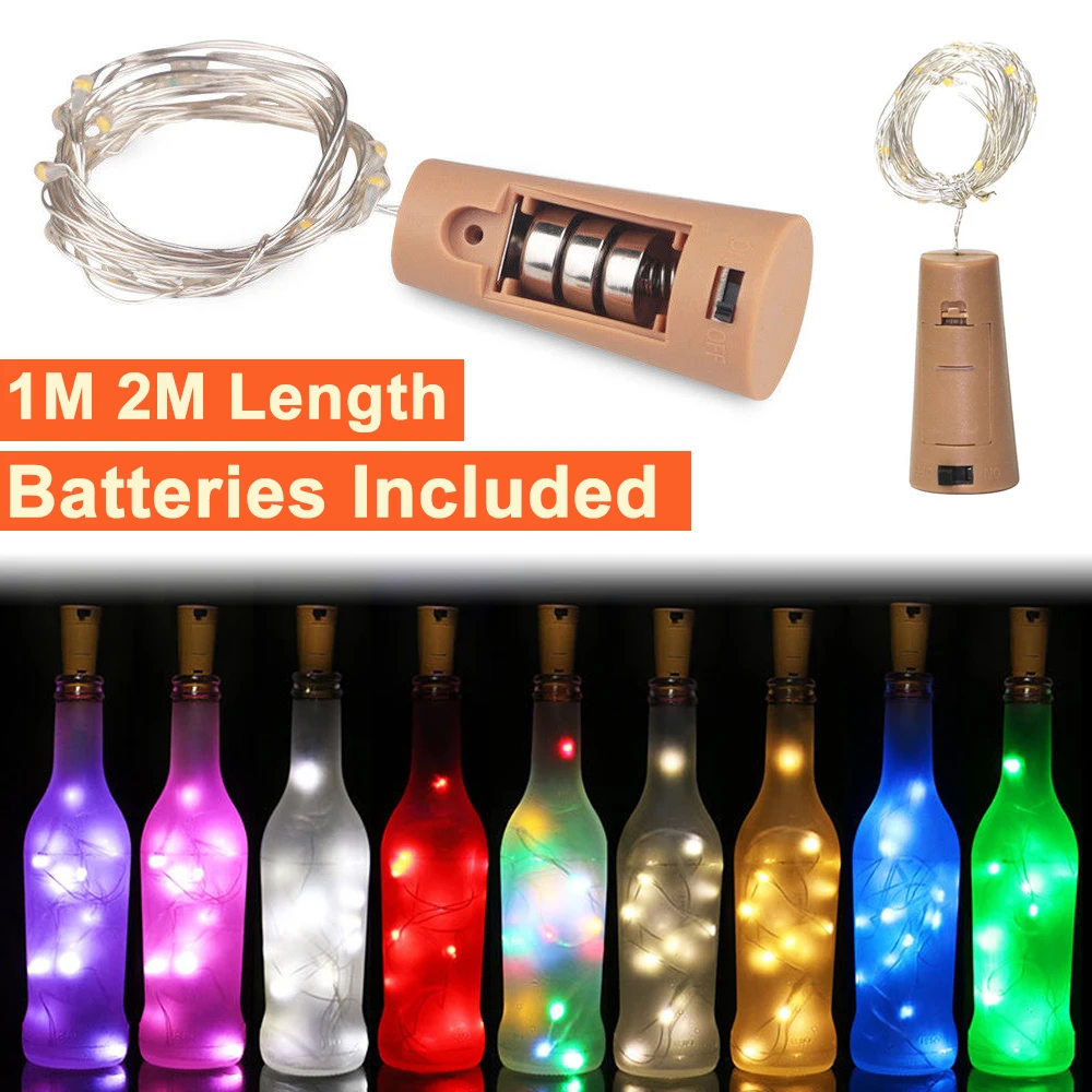 Colorful-LED-Cork-String-Light-1M-2M-Fairy-Lights-Garlands-Battery ...