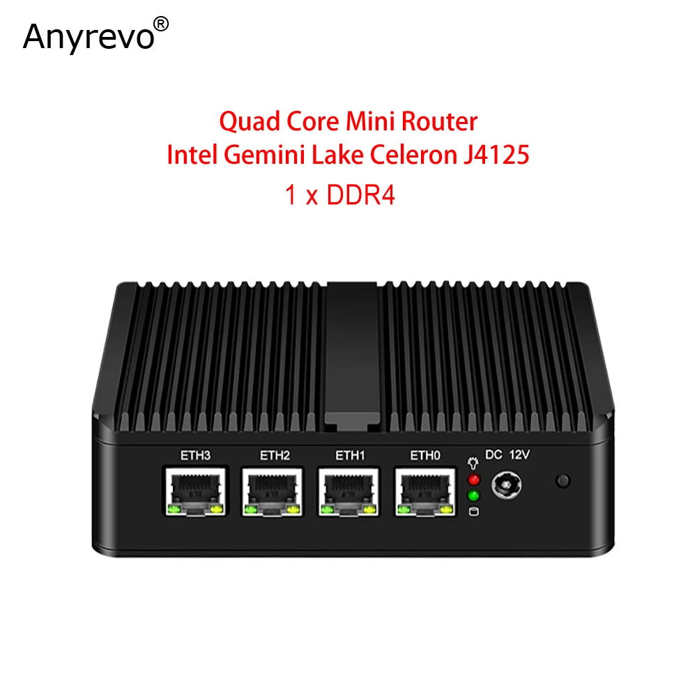 Intel Celeron J4125 Quad Core Mini Router Soft Router DDR4 4 intel NICs ...