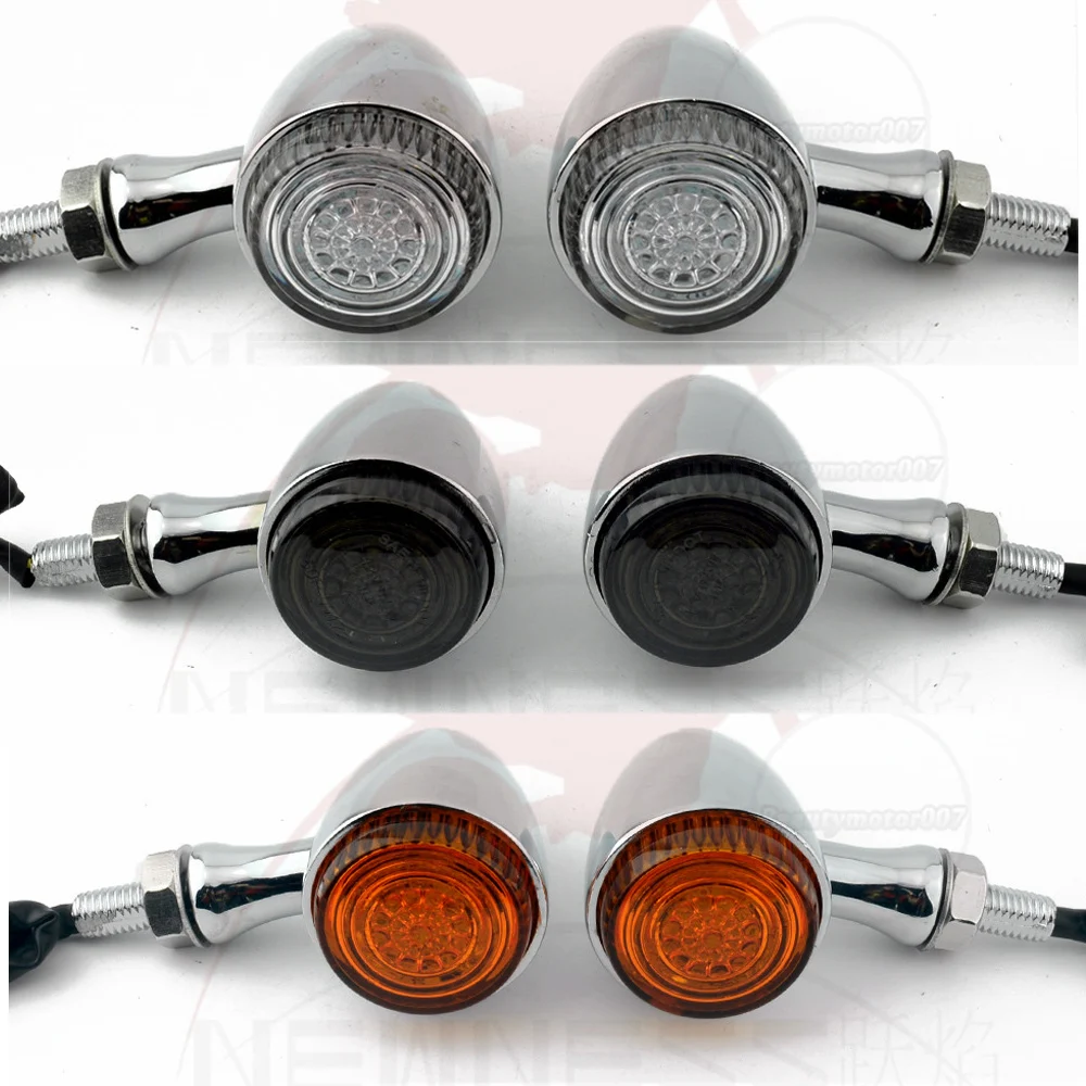 Turn Signal Lights Amber Motorcycle Flasher Brake Indicator LED for ...