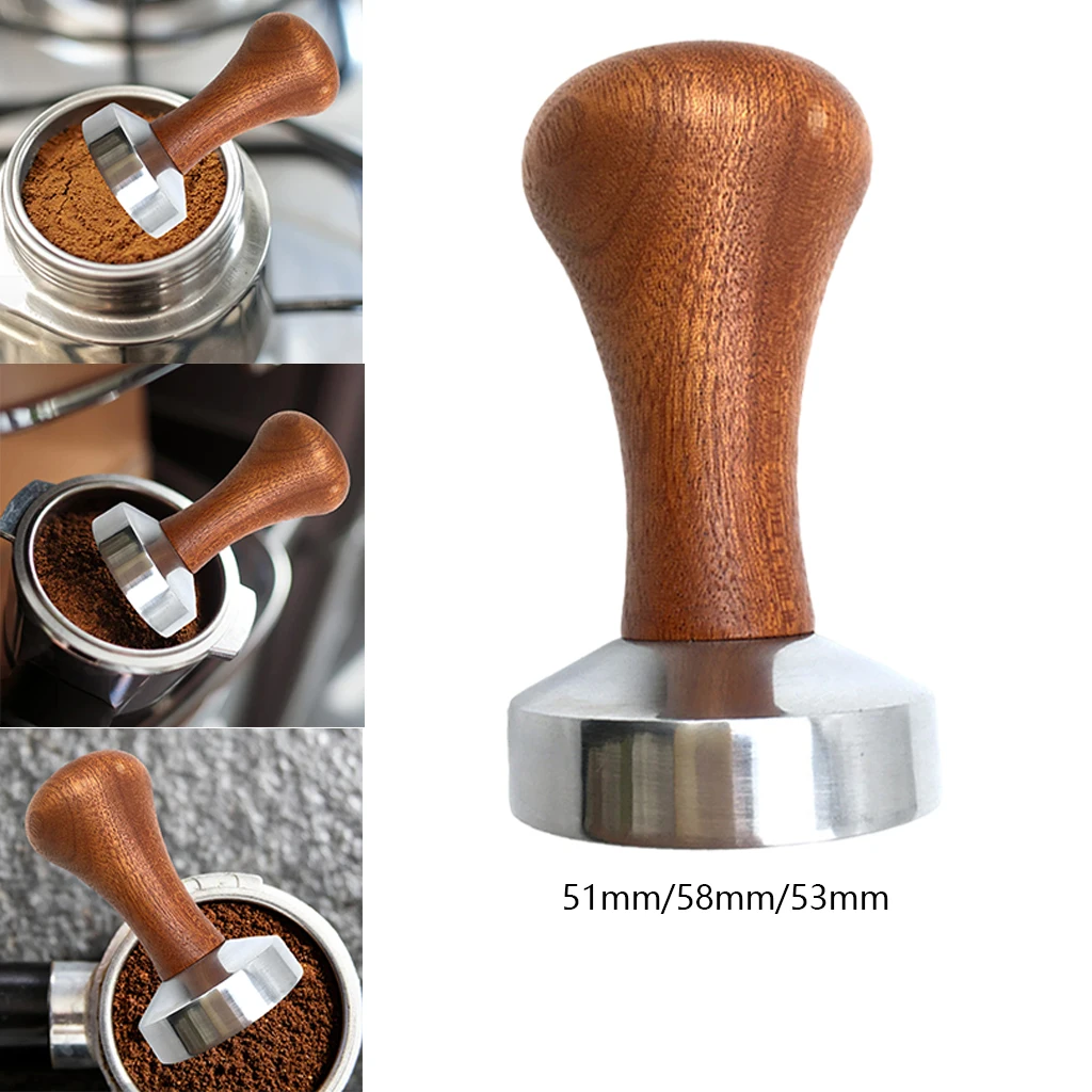 Coffee-tamper-51-53-58mm-Food-Grade-Coffee-Tamper-Leveler-Wooden-Handle ...
