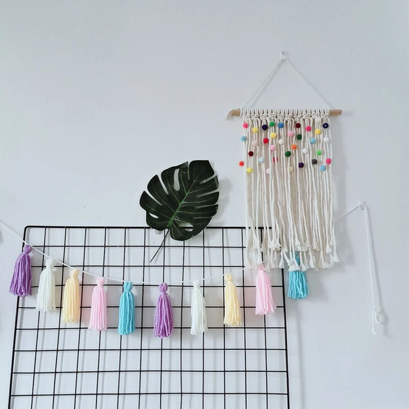 Красочный гобелен из макраме Праздничная стена декор для детской комнаты висячие украшения