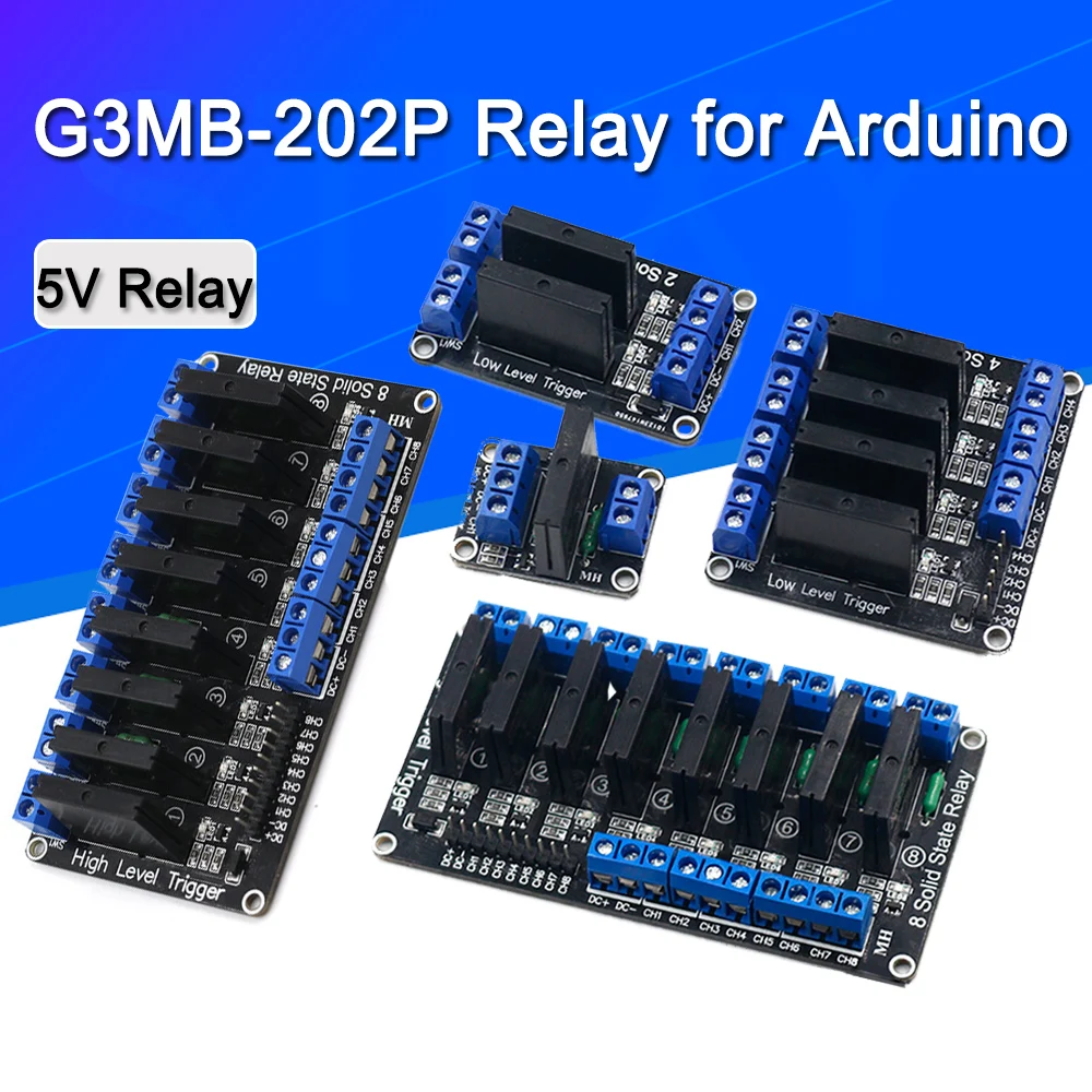 5V 1/2/4/6/8 Channel Solid State Relay Module Hight / Low Level SSR ...