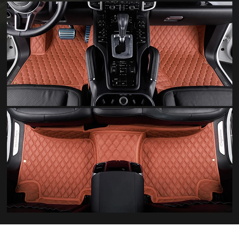 Leather-Car-Floor-Mat-for-Porsche-Cayenne-957-955-958-2003-2020-2013 ...