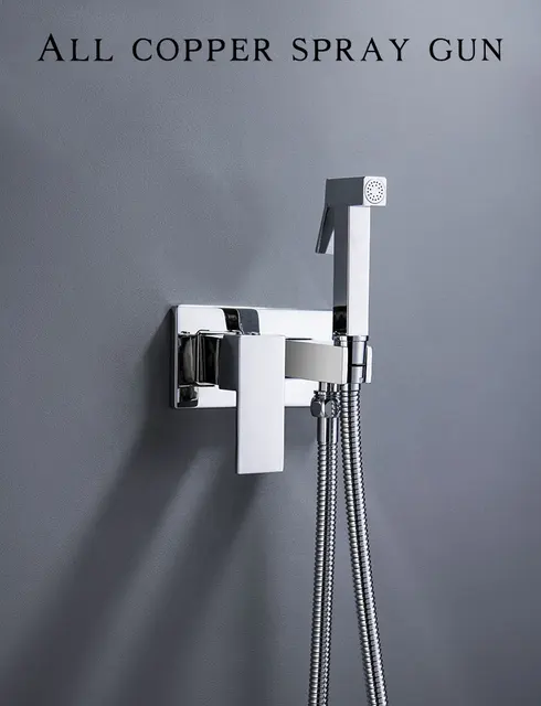 Handheld Shattaf Bidet Handheld Bidet Sprayer With Warm Water - Brass ...