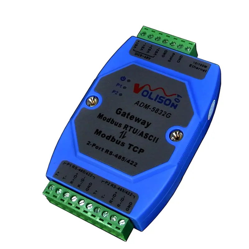 Puerto rs485/422modbus RTU Modbus TCP gateway, 2 puertos de grado ...