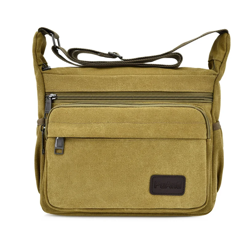 Men-Solid-Color-Casual-Style-Canvas-Shoulder-Bags-Travel-Large-Multi ...