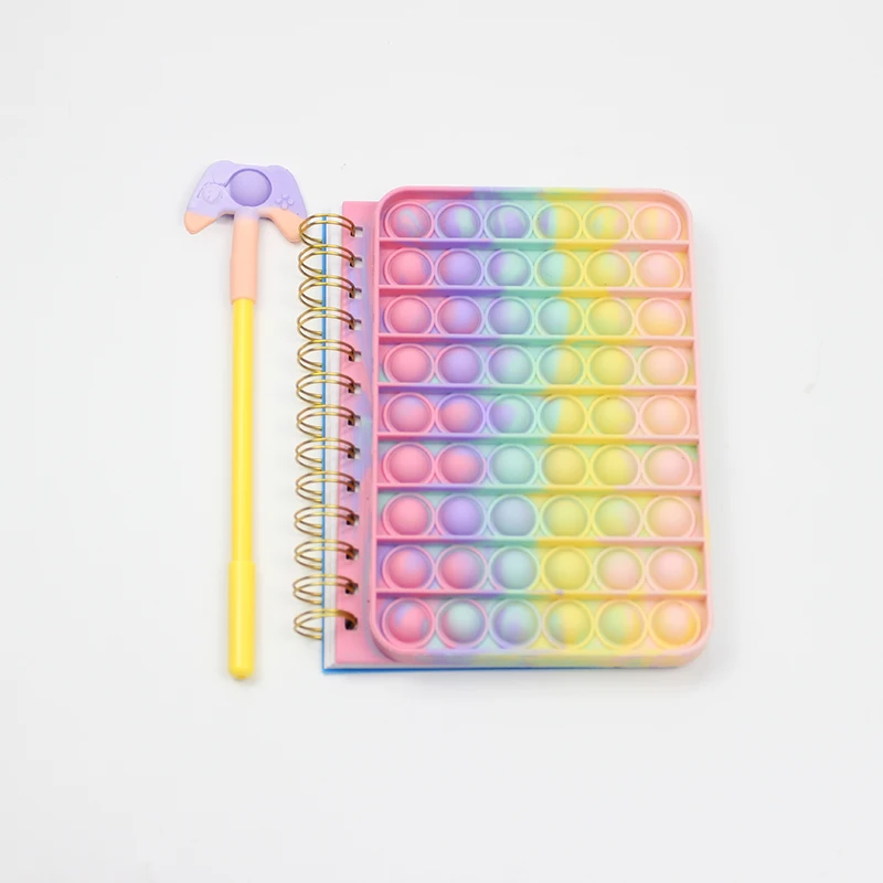New Pop Its Notebook Bubble Fidget Push Up Finger Silicone Cover ...