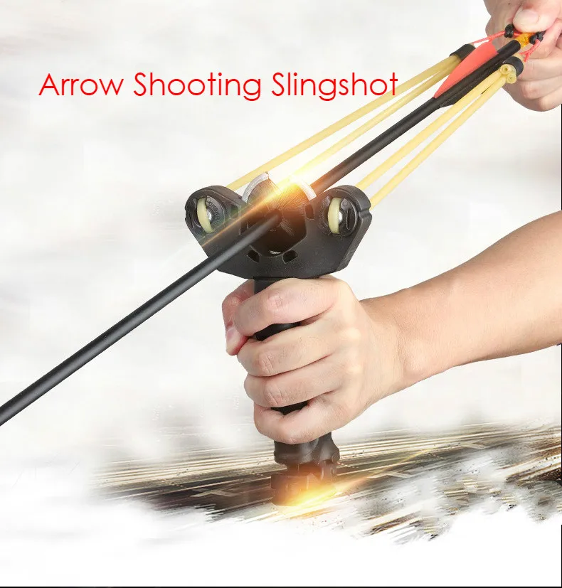 Slingshot Archery Sticking Slingshot Bow Outdoor Wrist Rest-Free Tied ...