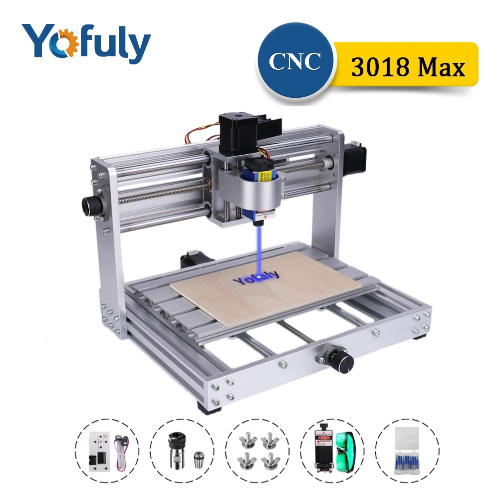 Cnc 3018 Max Metal Engraving Machine With 200w Spindle Diy Mini 15w ...