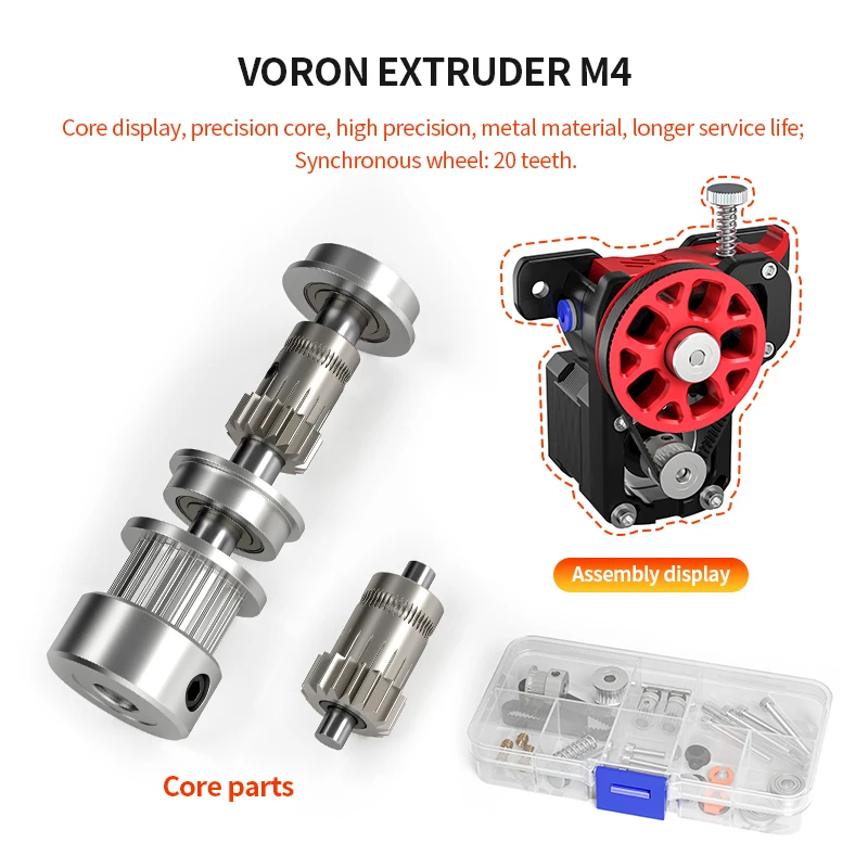3d Printer Parts Voron Accessories M4 Extruder Mechanism Kit Dual Gear ...