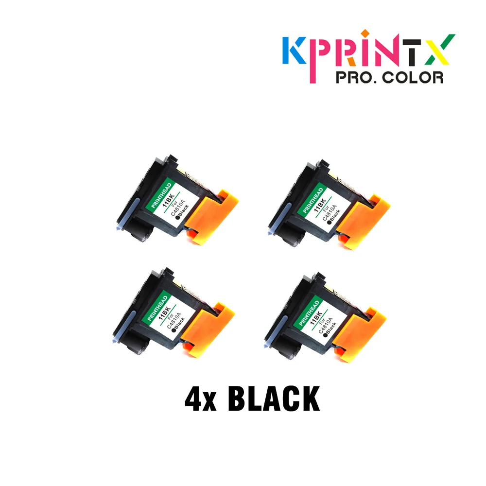 4pcs plotter 11 black printhead compatible for hp11print head Designjet ...