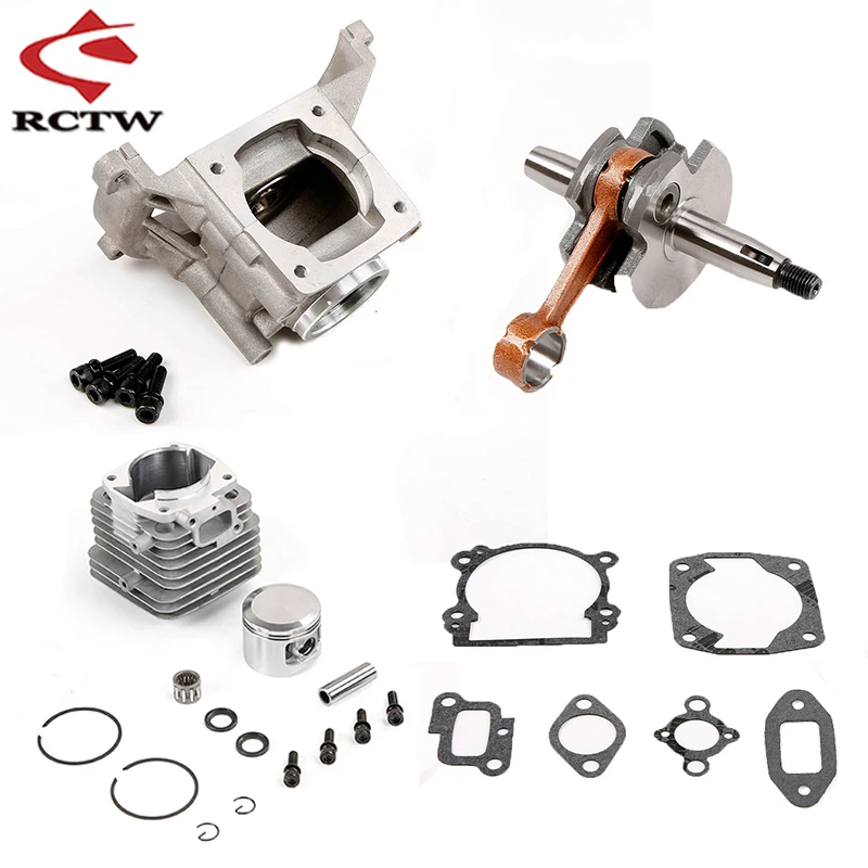 45cc Engine Cylinder Kit Fit 45cc Motor Gas Engine for 1/5 Hpi Rofun ...