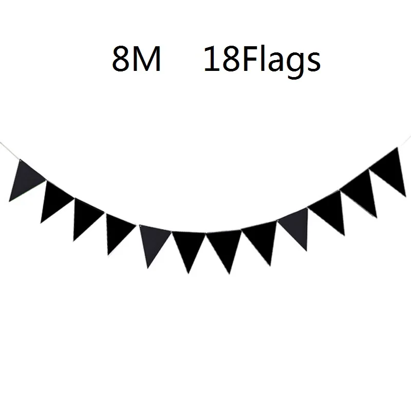 Banderas hechas a mano para Halloween, banderines negros de 8m, 12, 4m ...