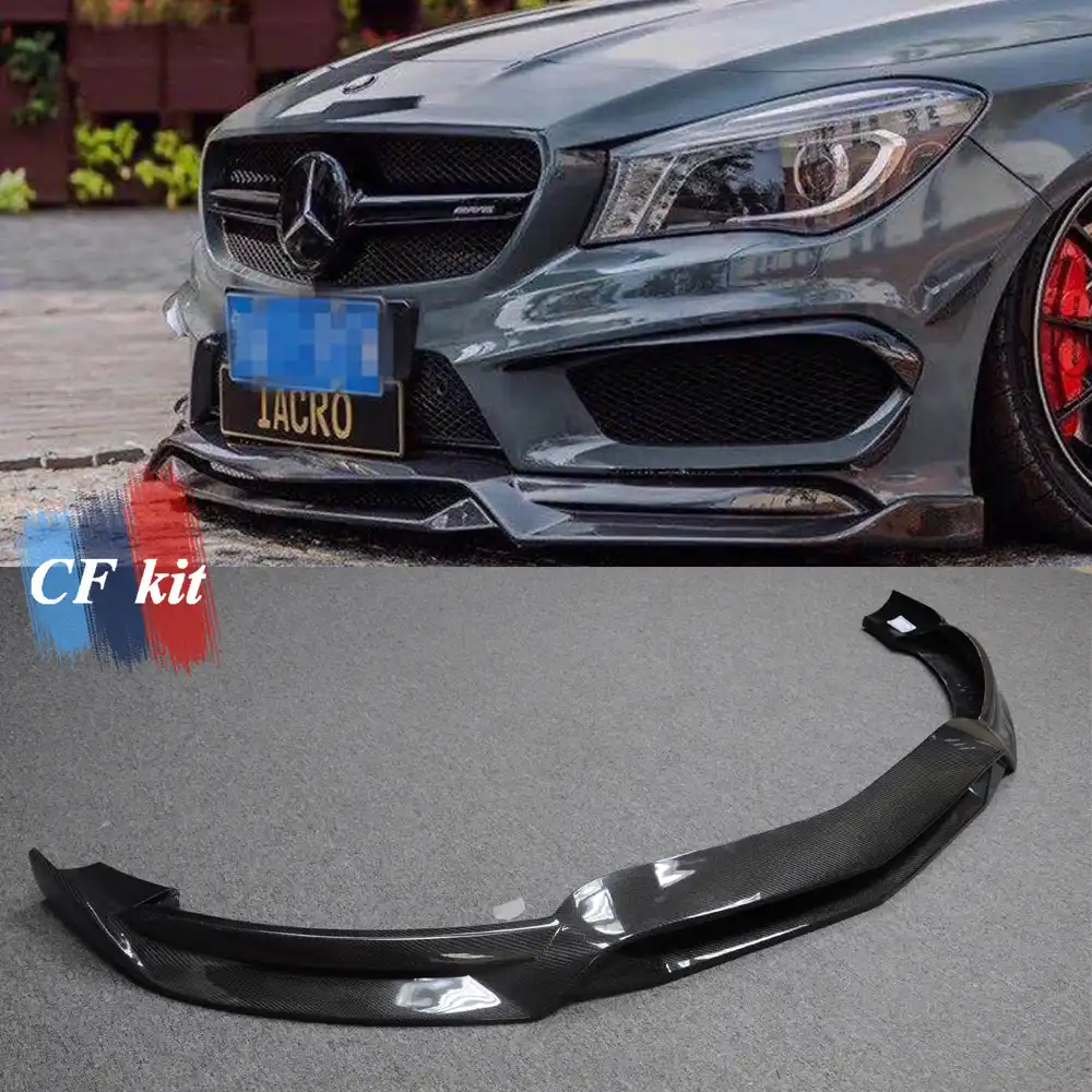 Carbon Fiber Front Lip Bumper Spoiler Splitter for Mercedes Benz W117 ...