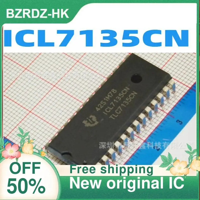 2PCS-ICL7135-ICL7135CN-TLC7135CN-DIP28-Analog-to-digital-converter-chip ...