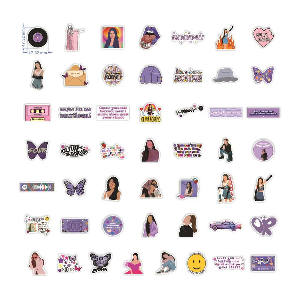 Olivia Rodrigo Sticker Pack WATERPROOF Laptop Decals & Skins ...