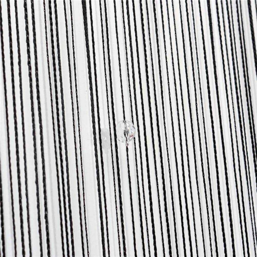 Black String Chain Curtain Shiny Tassel Line Curtains Window Door ...