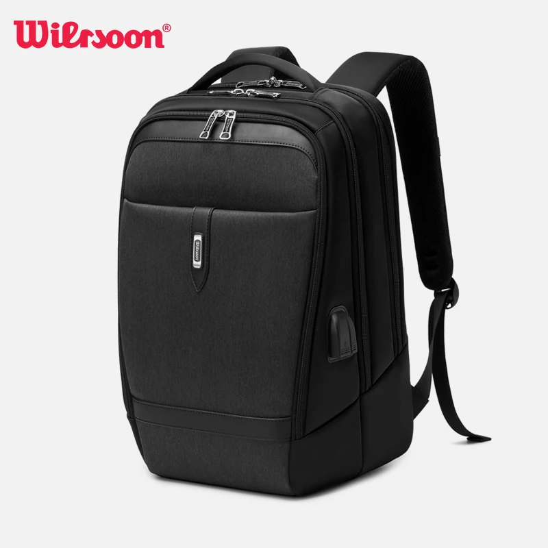 Wiersoon-Fashion-Men-Backpacks-USB-Charging-Laptop-Backpack-School ...